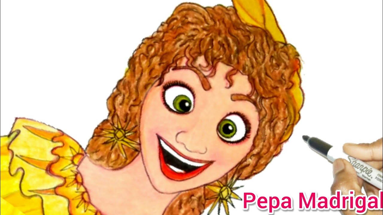 How To Draw Pepa Madrigal From Encanto Movie| Watch Disney Encanto ...