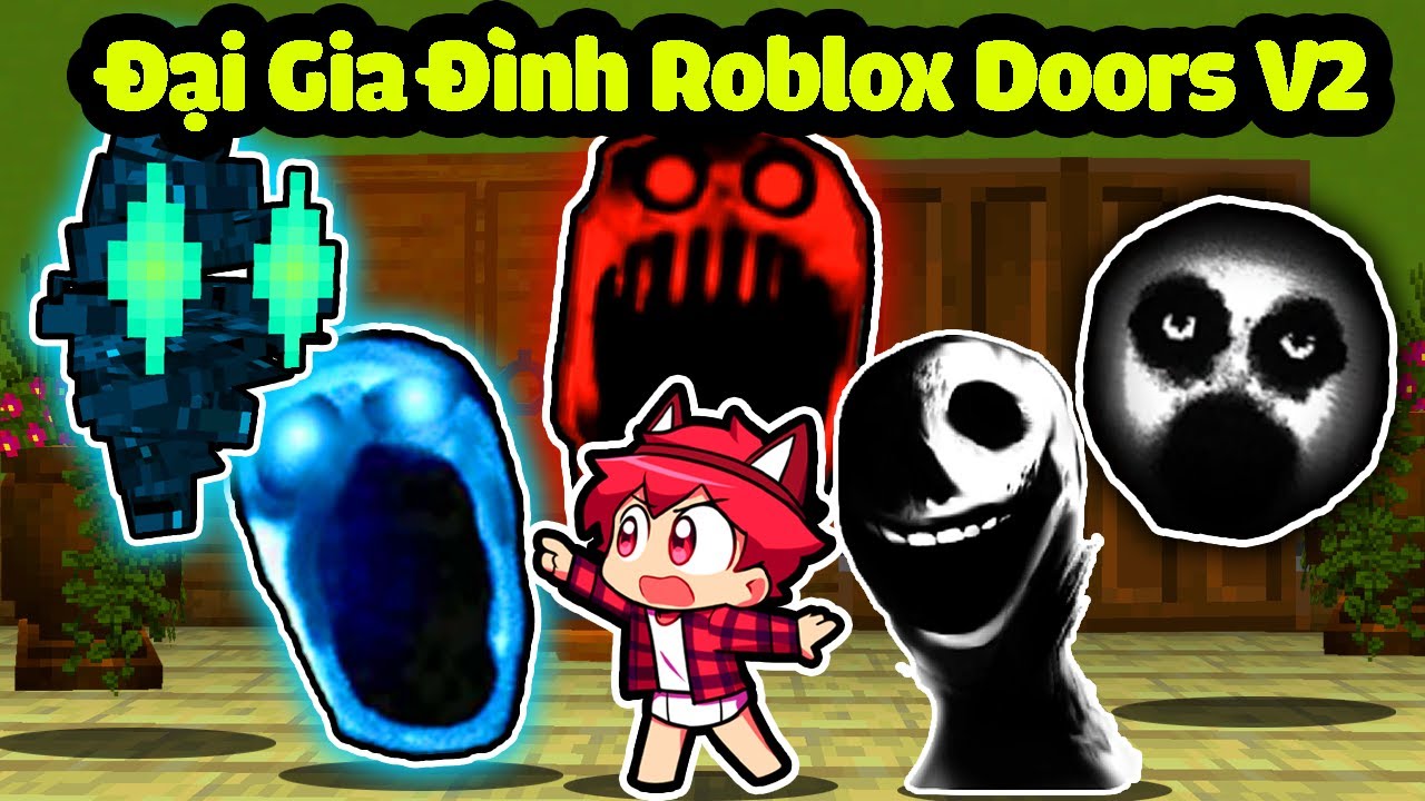 HACHI THỬ THÁCH 24 GIỜ SỐNG CÙNG ĐẠI GIA ĐÌNH ROBLOX DOORS V2 TRONG MINECRAFT*HACHI ROBLOX DOORS ...