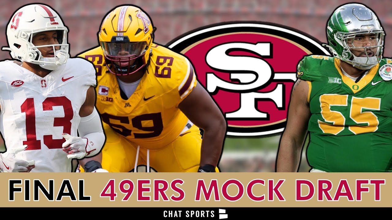 FINAL San Francisco 49ers 2025 NFL Mock Draft WITH TRADES For All 7-Rounds Before 2025 NFL Draft ...