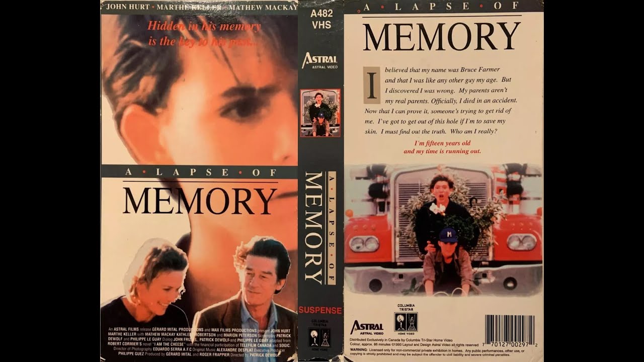 Lapse of Memory 1991 / I Am The Cheese - Robert Cormier (Mémoire Traquée). - YouTube
