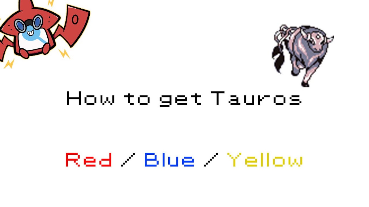 How to get Tauros in Pokemon Red/Blue/Yellow [#128] - YouTube