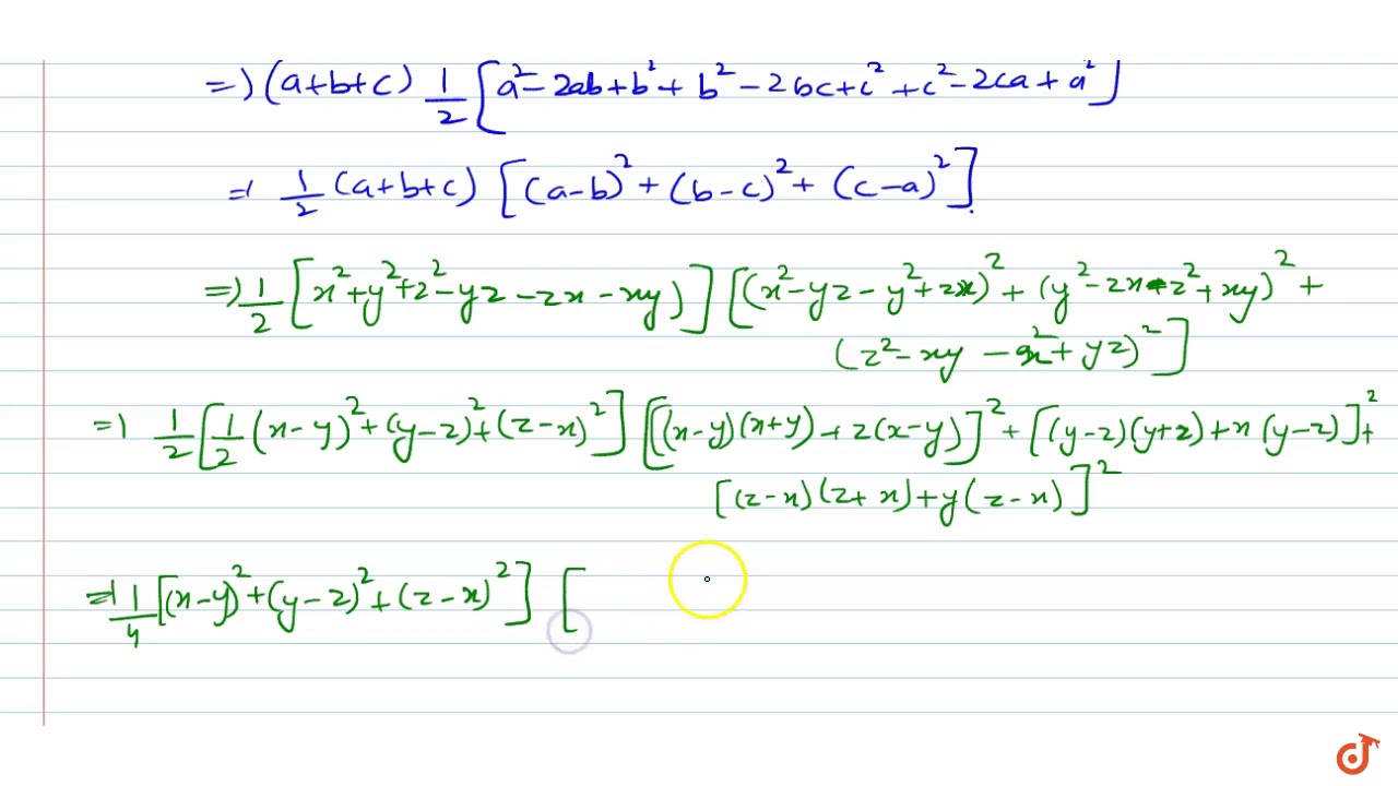Q 10 Show That The Expression x 2 yz 3 y 2 zx 3 z 2 xy 3 3 x 2