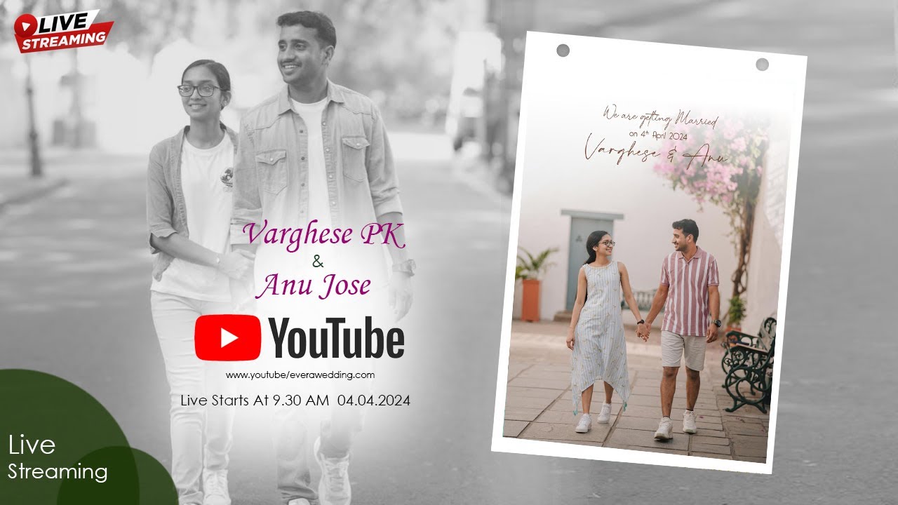 Varghese PK & Anu Jose Wedding Live Streaming | Evera Live Streaming - YouTube