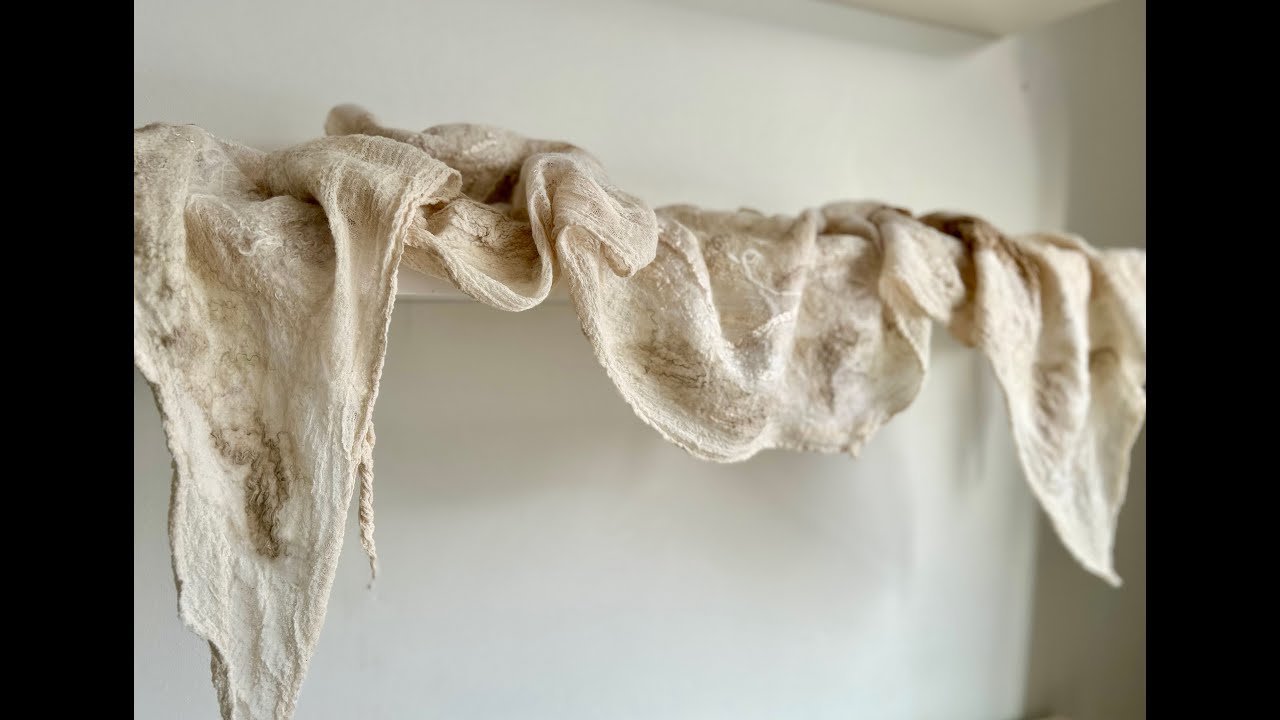 MAKING OF AN ART SCARF - YouTube