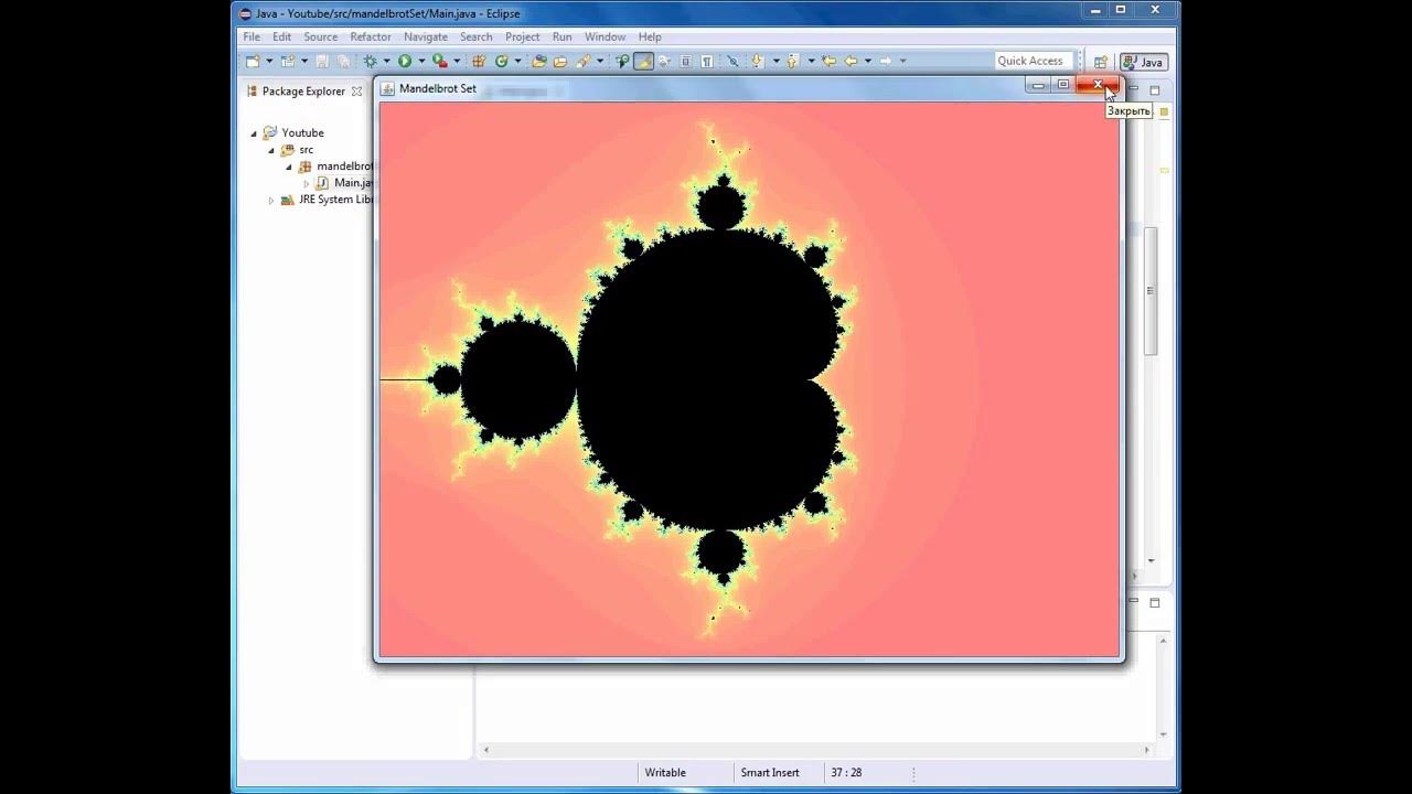 Drawing color Mandelbrot set in Java [SpeedCoding] - YouTube