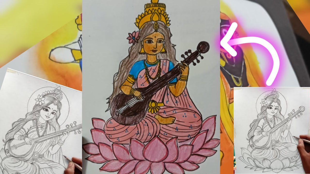 Saraswati Maa ️ ️|| Saraswati ||Love||Saibarsha art gallery || Barsha ...