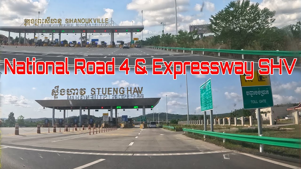 Drive Through On National Road 4 From Veal Rign On Expressway SHV l 1st ...