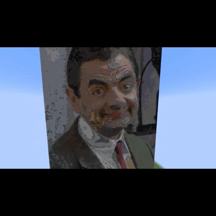 Mr Bean pixel art #epic #minecraft #pixelart #mrbean - YouTube