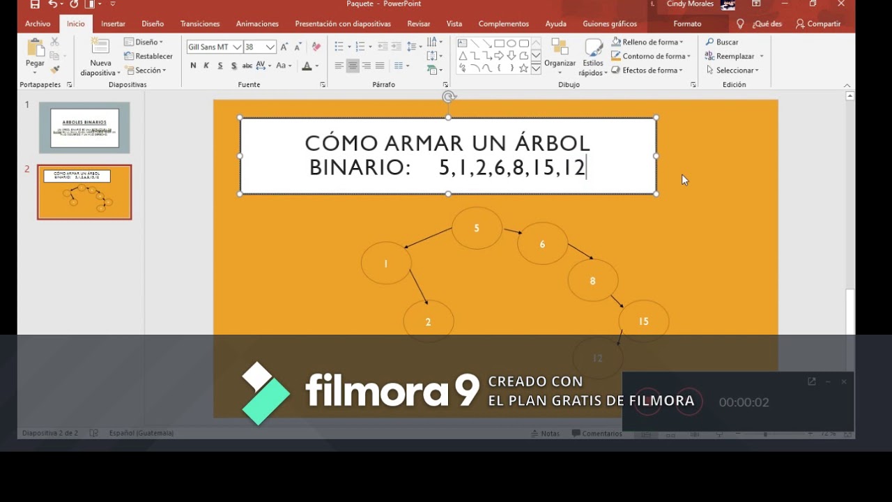 Insertar valores en un árbol binario. - YouTube