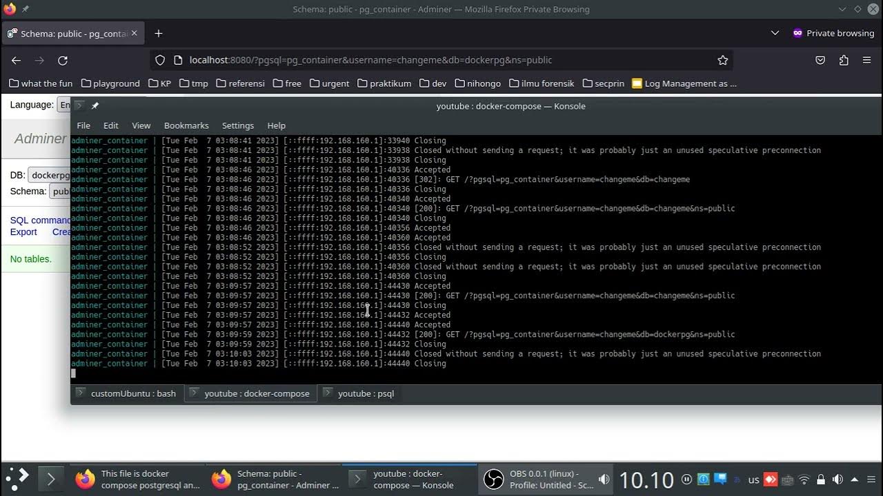 Menjalankan Postgresql Dan Adminer Dengan Menggunakan Docker Compose