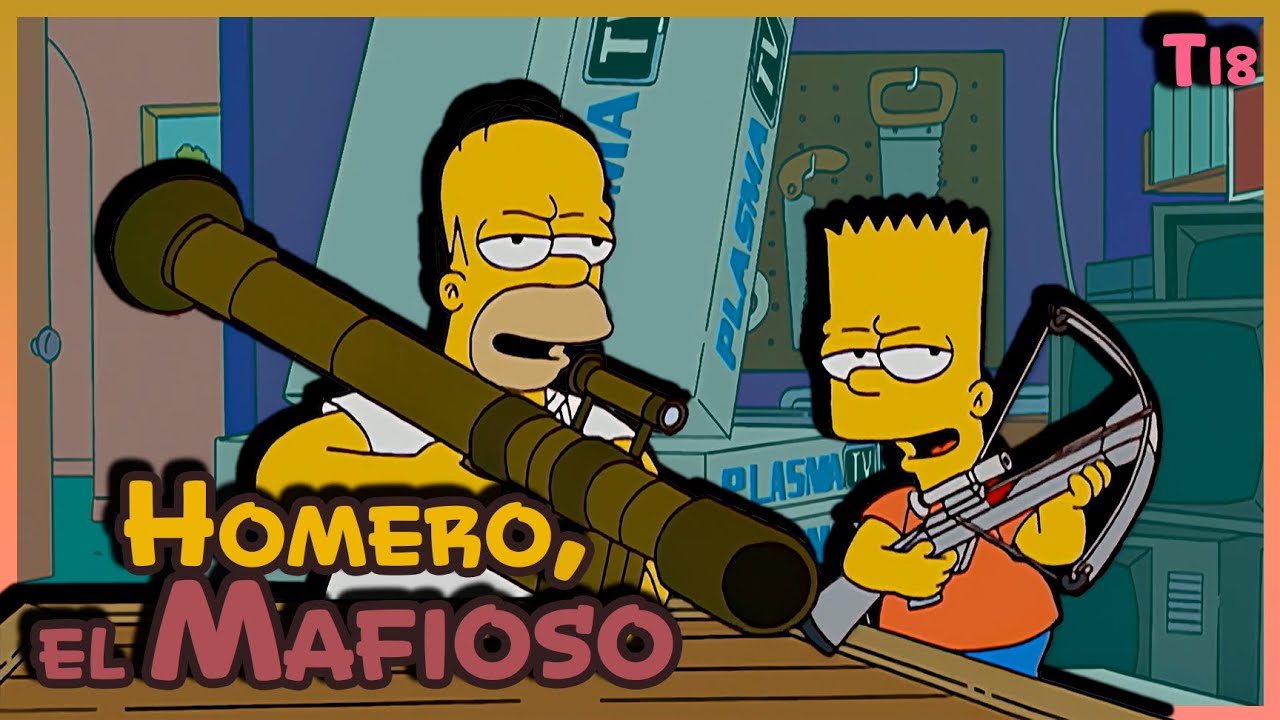 Homero se convierte en un MAFIOSO│El niño, el chef, la esposa y su ...