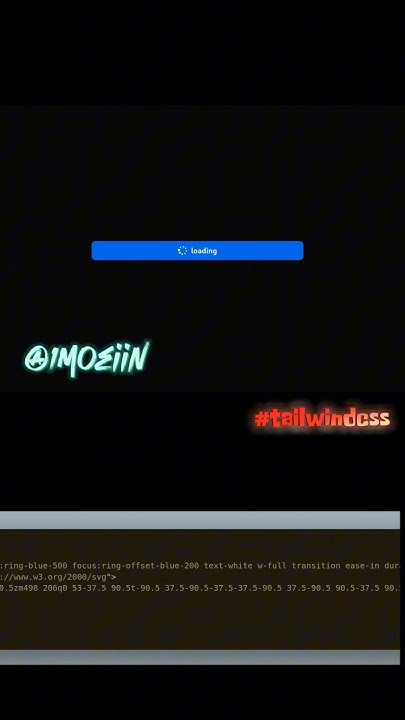 Loading By Tailwindcss⭐⚡ Html Css Frontend Tailwind Tailwindcss React Python Design Vue