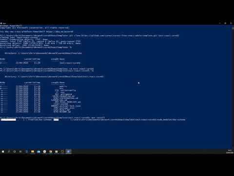 Install coreui-free-react-admin-template via Powershell on Windows ...