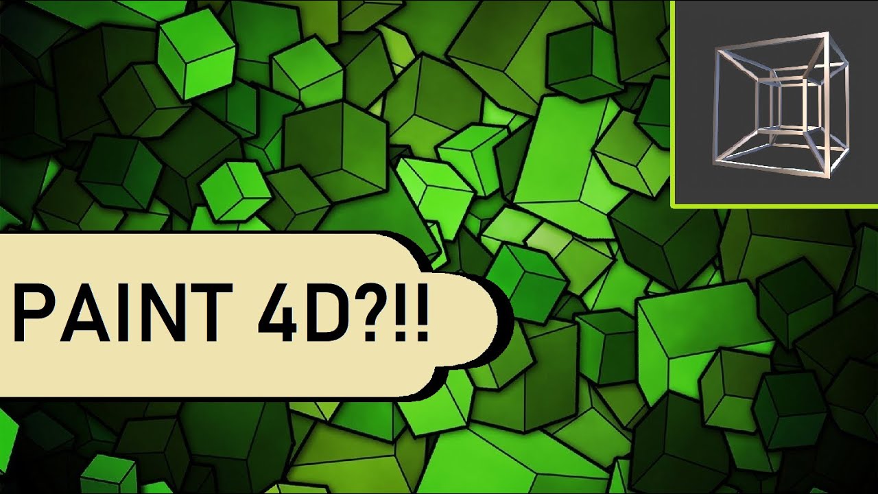 4D RUBIC'S TESSERACT in PAINT - YouTube
