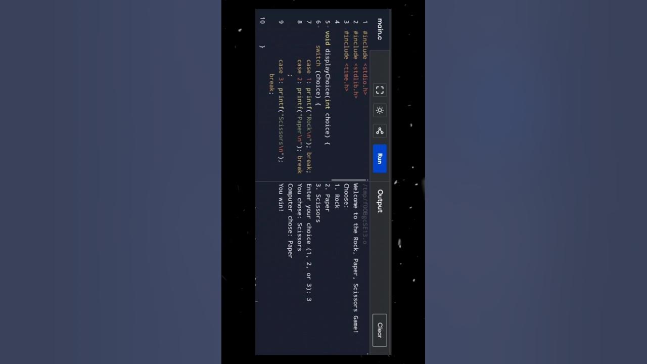 Make rock paper scissors game in C #shorts #games #coding #gamedevelopment #gaming #gameshorts ...
