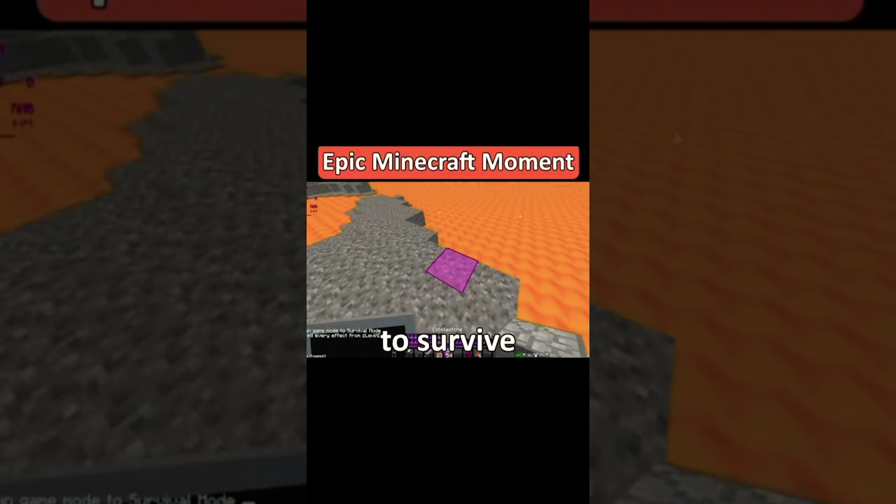 EPIC MINECRAFT MOMENT - YouTube