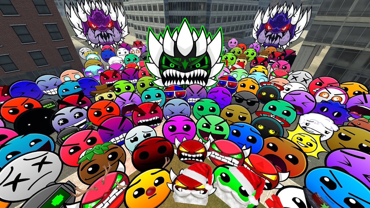 Lobotomy Dash and Geometry Dash Nextbots Family Chase me in Garry's Mod ...