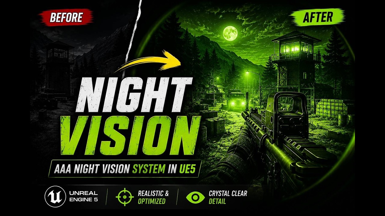 How to Create Realistic Night Vision in Unreal Engine 5 (AAA Effect ...