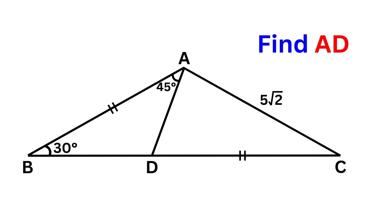 Math Olympiad Geometry Challenge | Find the length AD | Important ...
