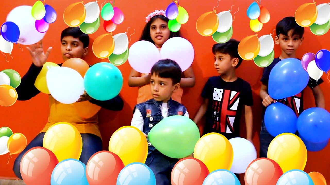 Balloons challenge with kids l Balloon popping challenge l Kids compete ...