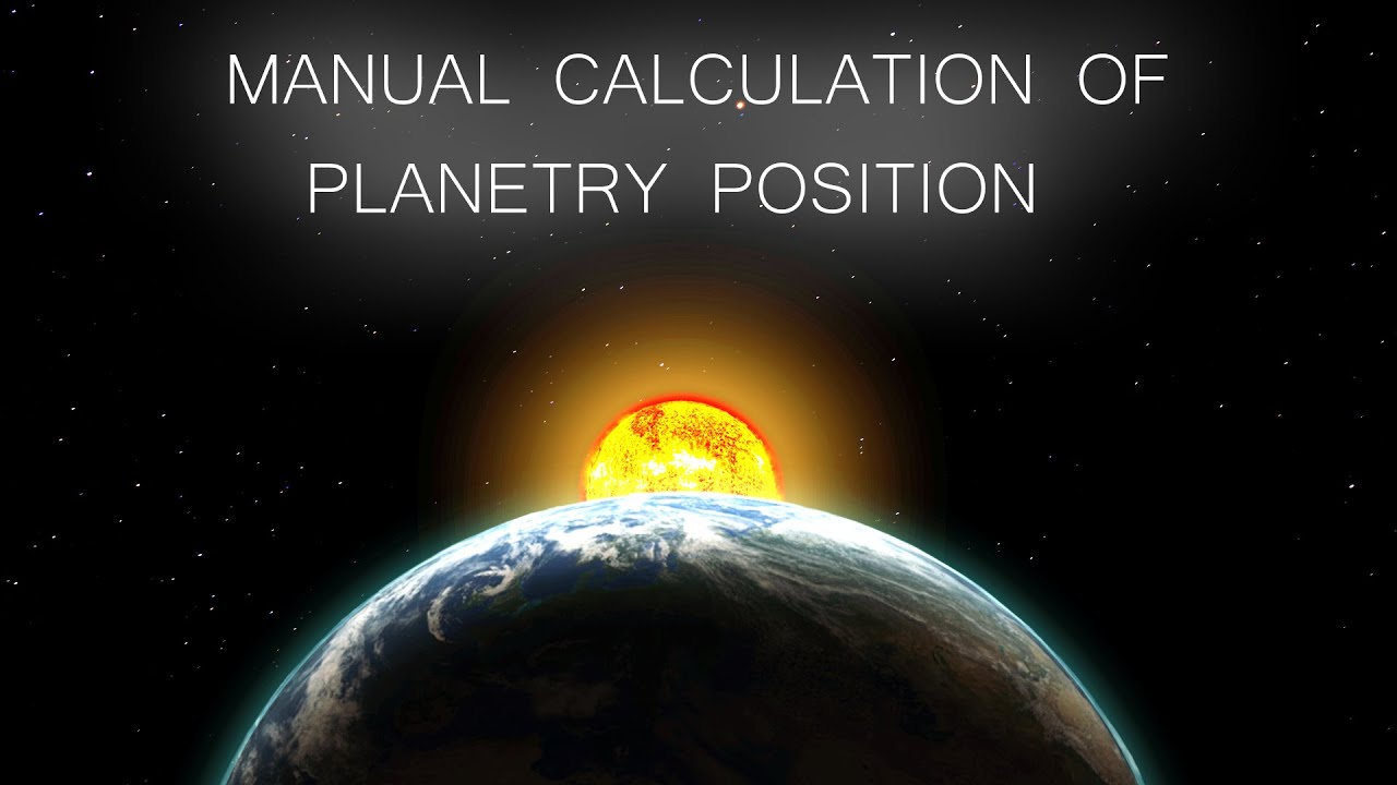 Manual calculation of Planetary position in a birth chart. - YouTube