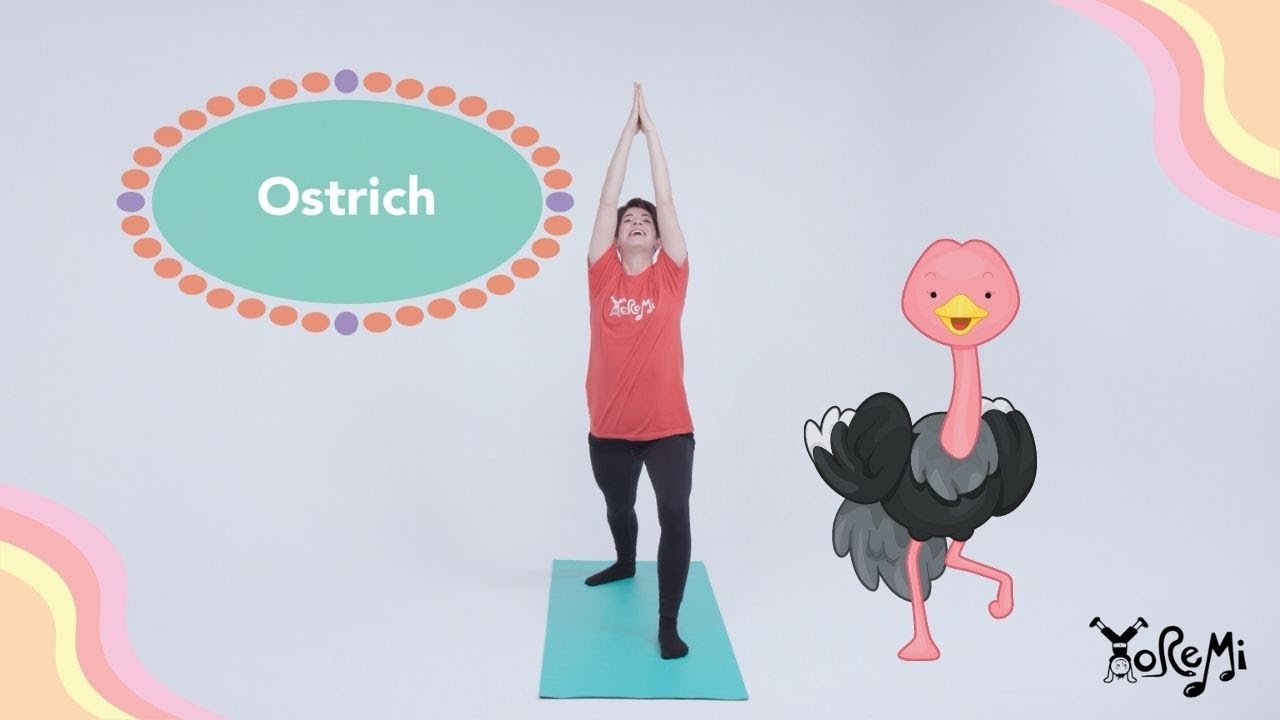Ostrich (Humble Warrior Pose) | Kids Yoga, Music and Mindfulness with ...