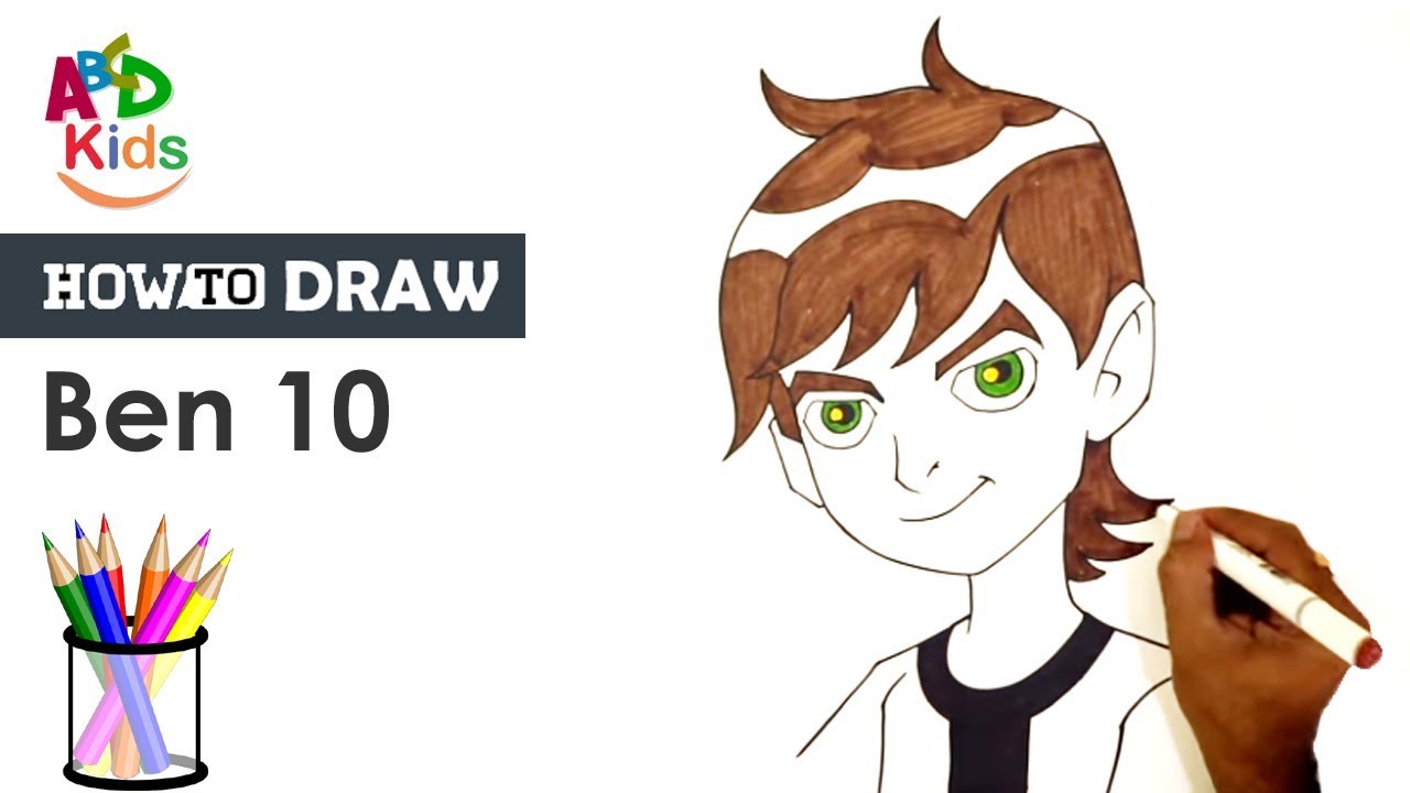 How to Draw Ben 10 || Learn to draw & color Ben 10 in easy steps # ...
