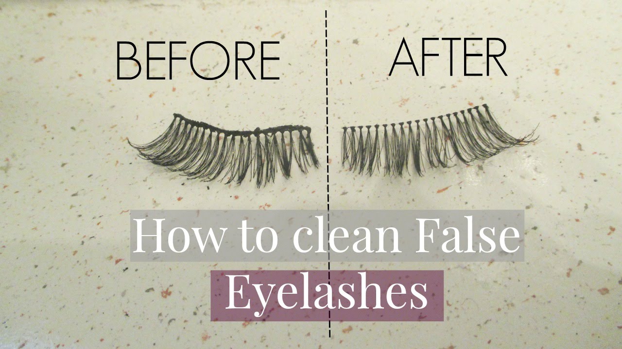 HOW TO : Clean False Lashes to Re-use ♡ - YouTube