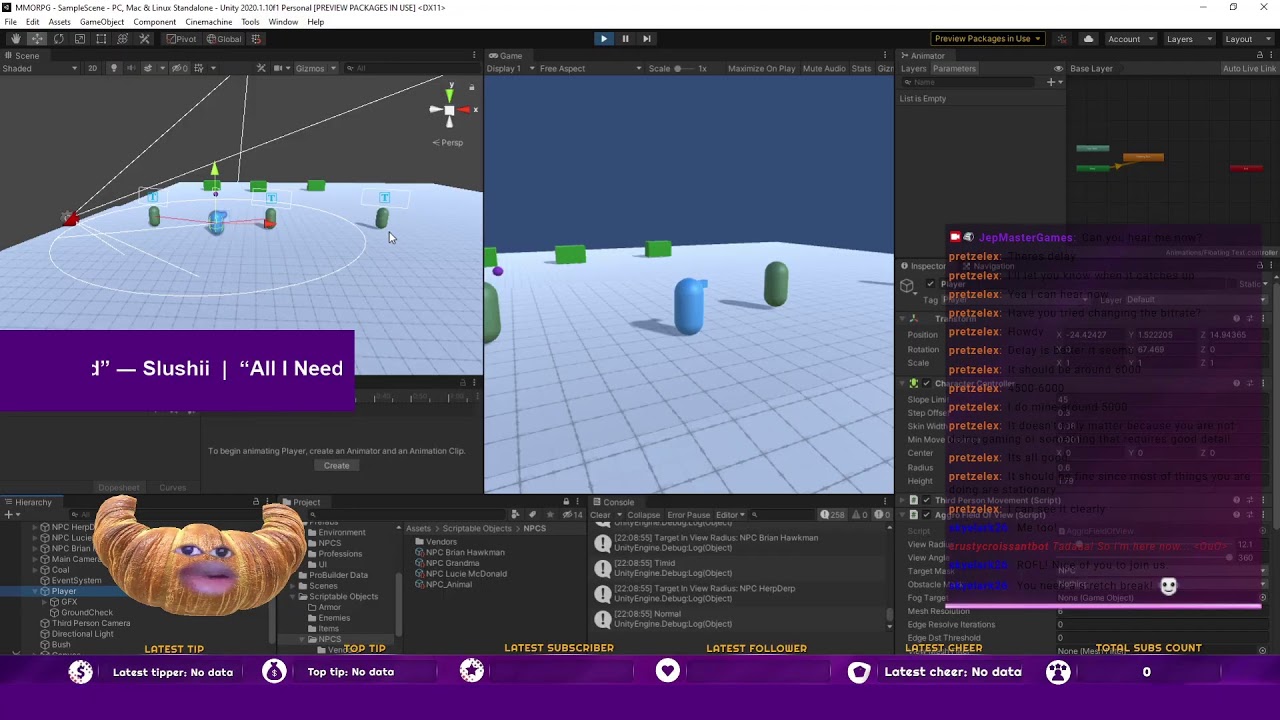 Solo Game Dev - MMORPG - Extending NPC Functionality - YouTube