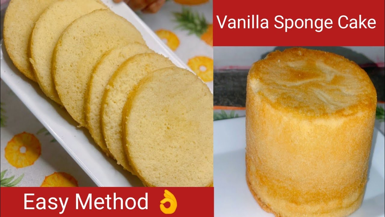 How to make soft Vanilla cake at home /How to make fluffy vanilla ...