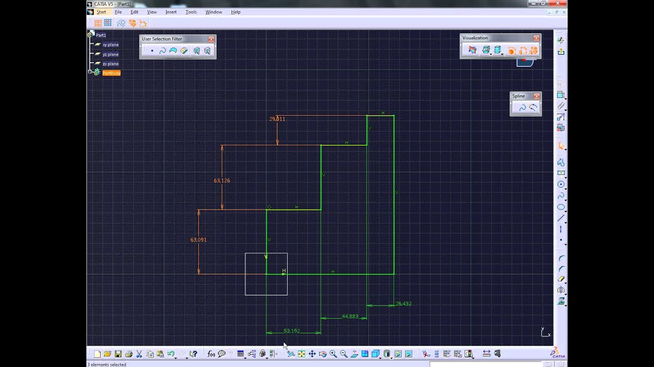 Equivalent dimensions - Catia V5 R19 - YouTube
