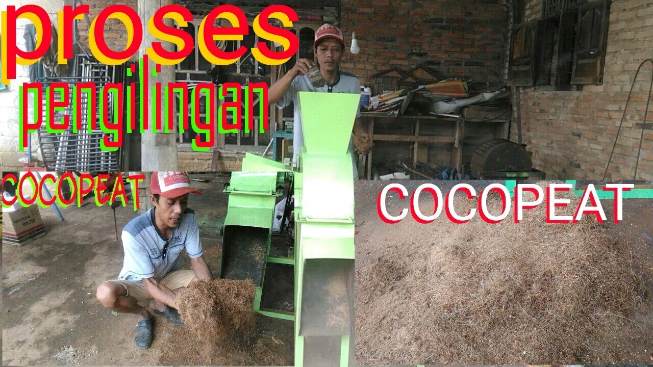 MEMBUAT COCOPEAT(Cocopeat machine) - YouTube