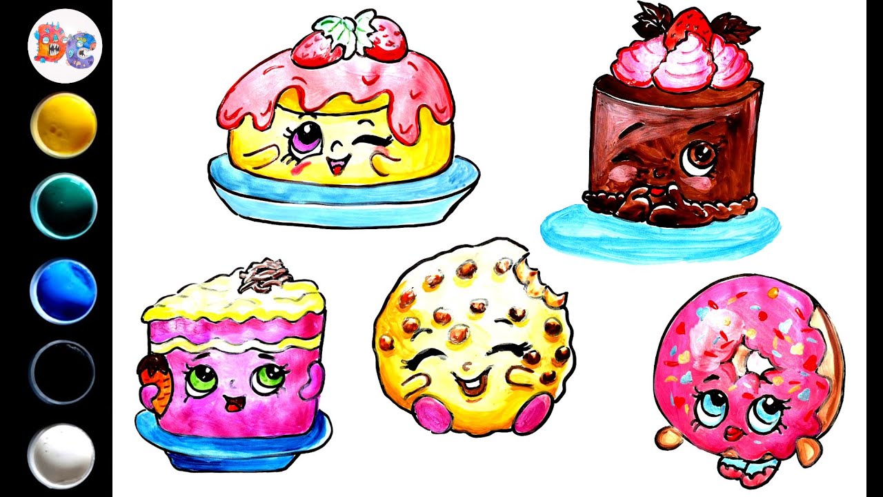 How to draw Cute Sweets - YouTube