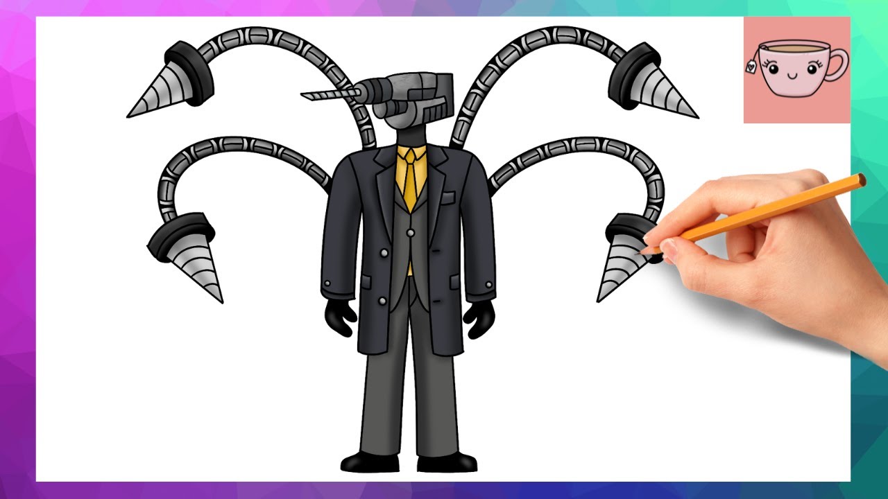 How To Draw Large Drillman from Skibidi Toilet Multiverse | Drawing ...