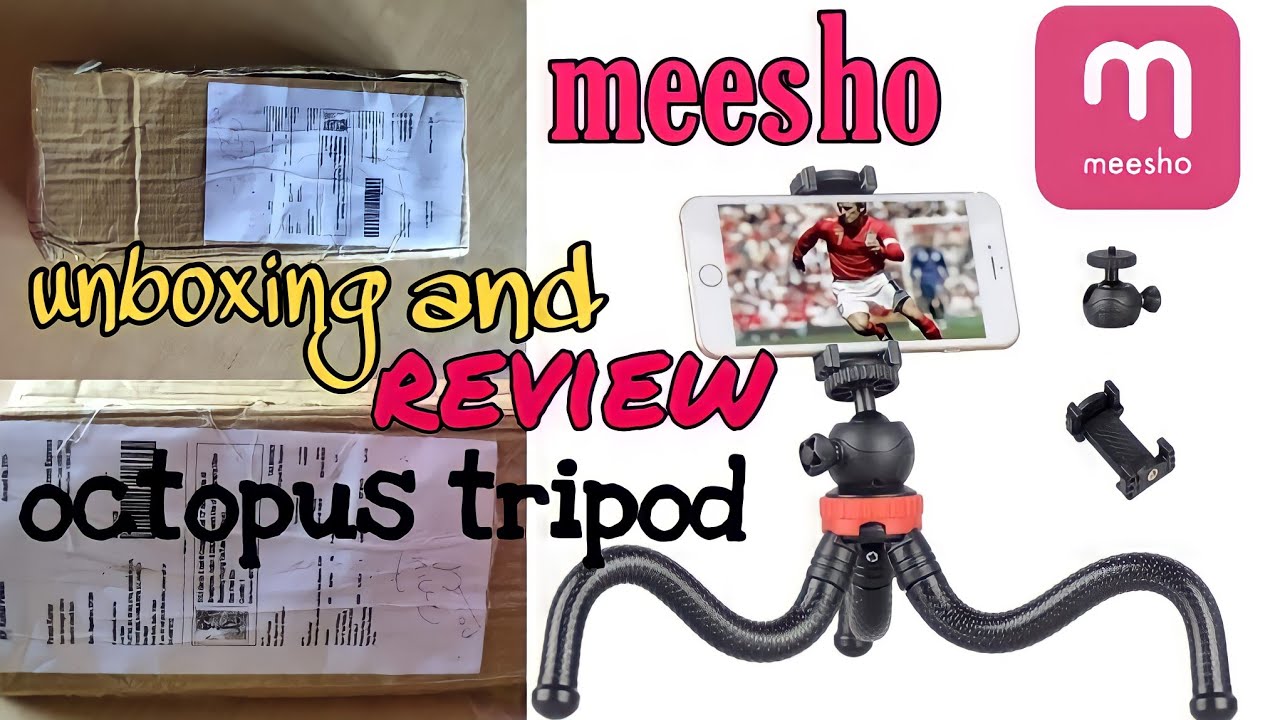 Unboxing and review Octopus tripod by meesho || Under Rs. 300 #vlogging ...