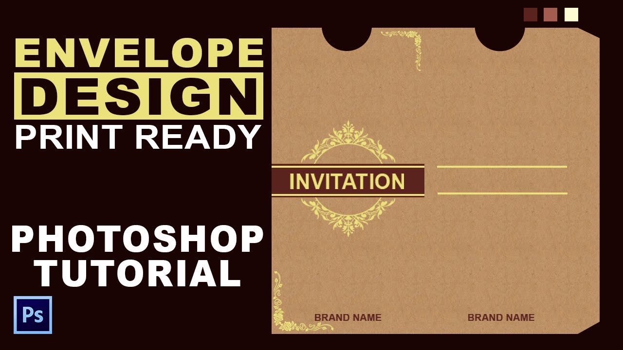 Designing A Print-Ready Envelope In Photoshop - Envelope for Brand ...