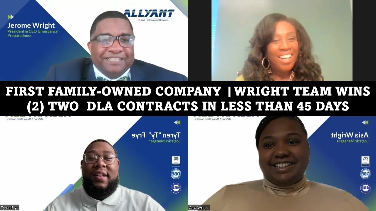 The Wright Family DLA Contract Winners - YouTube