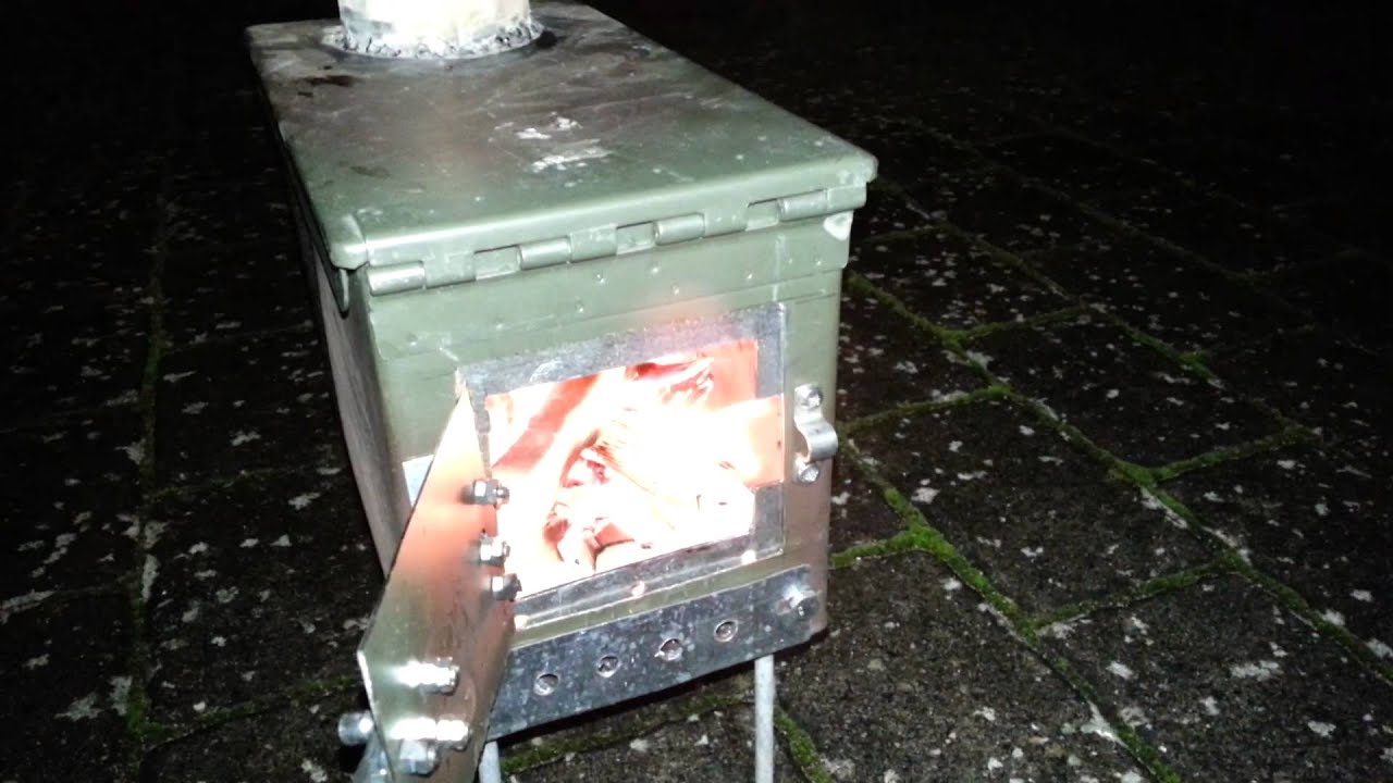 Ammo box wood stove by Bjarke - YouTube