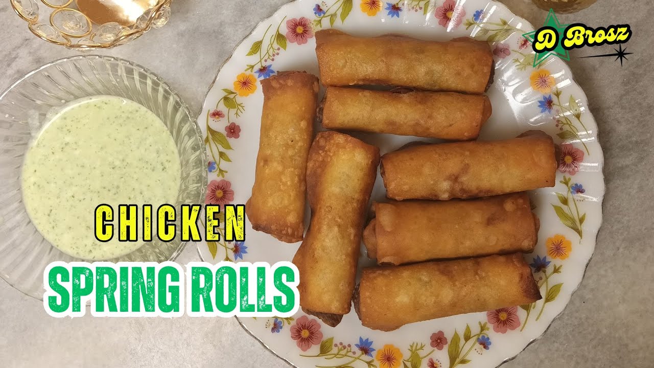 Crispy Chicken Spring Rolls Recipe | Easy & Delicious Homemade Snack ...