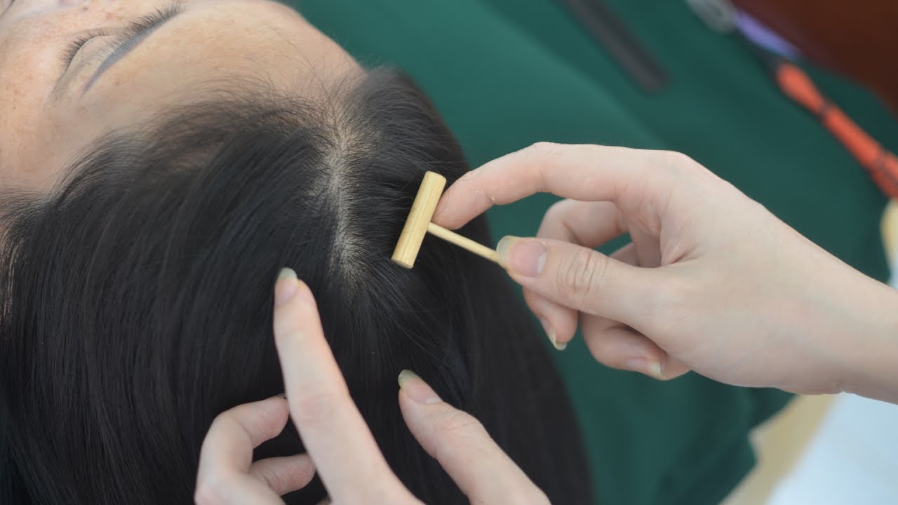 ASMR Scalp Scratch With Tools, Relaxing Hair Sounds For Reduce Headache ...
