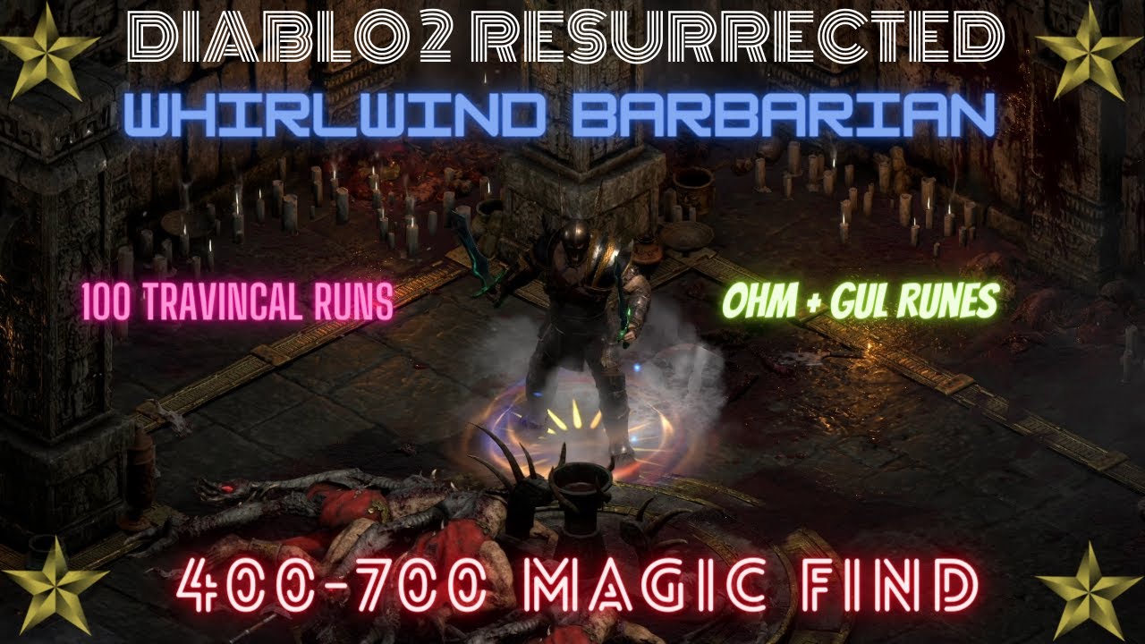 D2R WW Barbarian| 100 Travincal Runs Loot Highlights | Diablo 2 ...