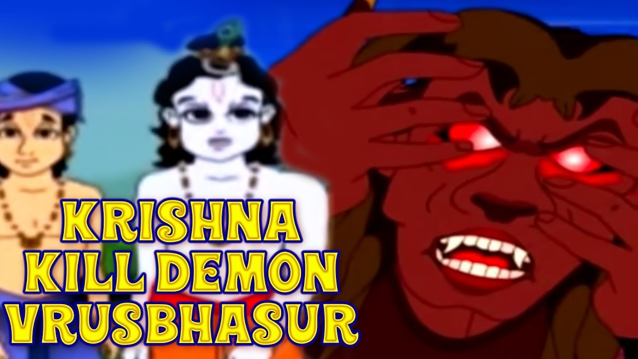 Krishna Kill Demon Vrusbhasur - Krishna Story In English | Krishna ...