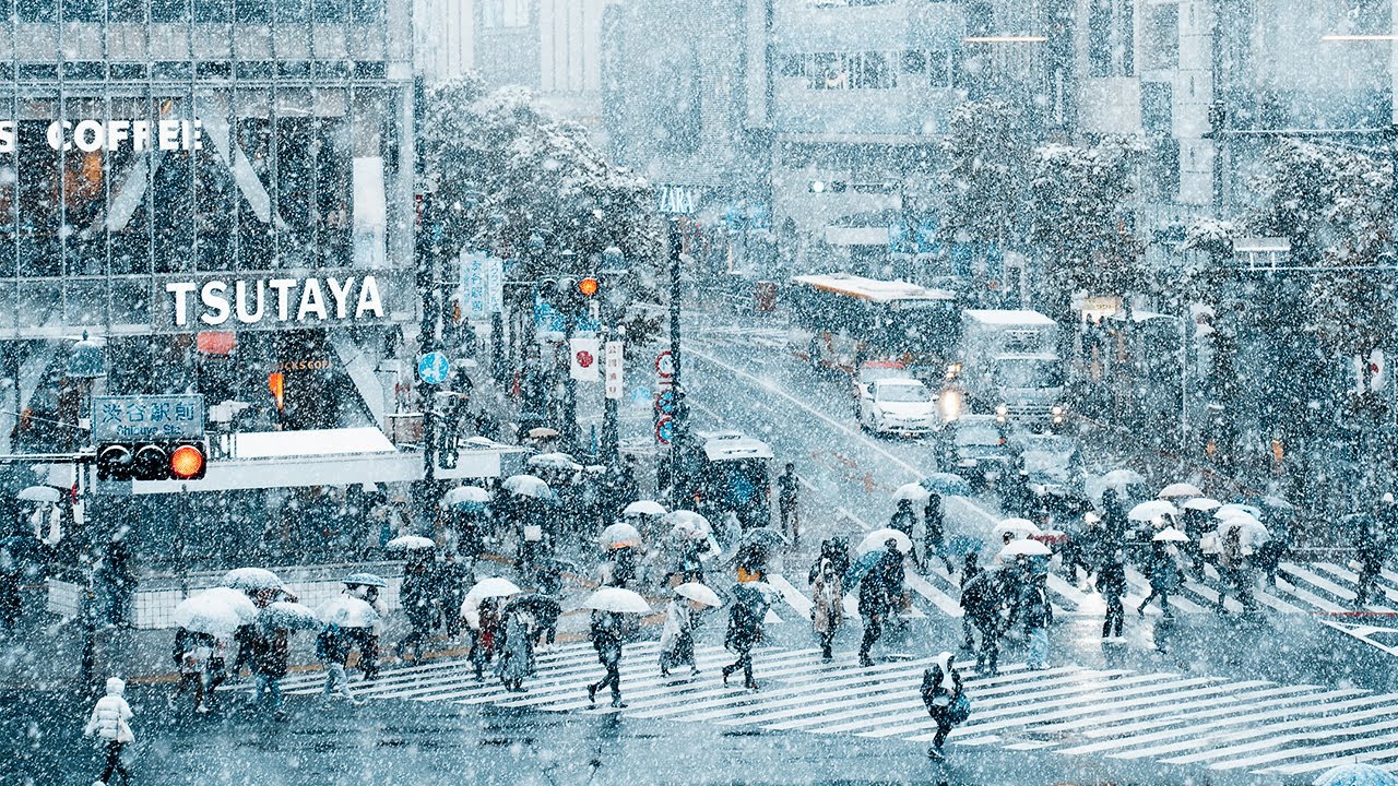 Heavy Snowfall in Tokyo city Japan 2022 - Short cinematic (Sony A7III ...