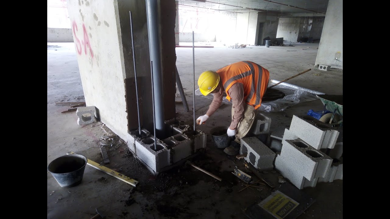 Concrete Hollow Block Installation (with workers capacity rate) - YouTube