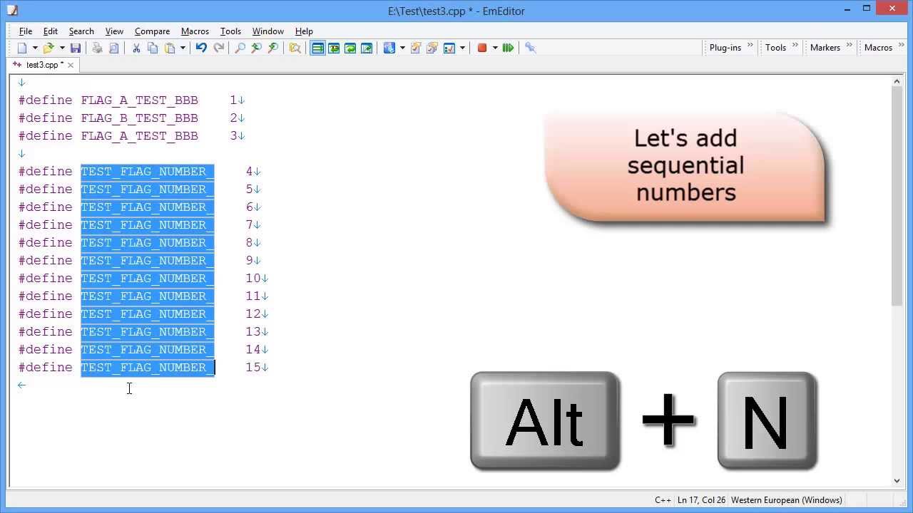EmEditor v13 Multiple Selections (HD) - YouTube