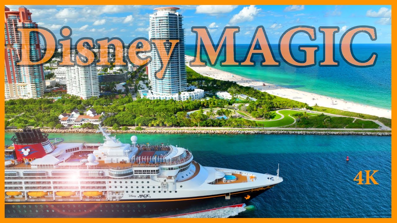 Disney Magic Departs Port Of Miami - 4K - YouTube