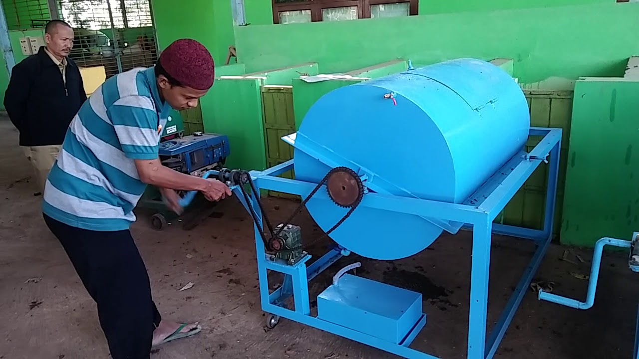 Mesin komposter _ pupuk organik - YouTube