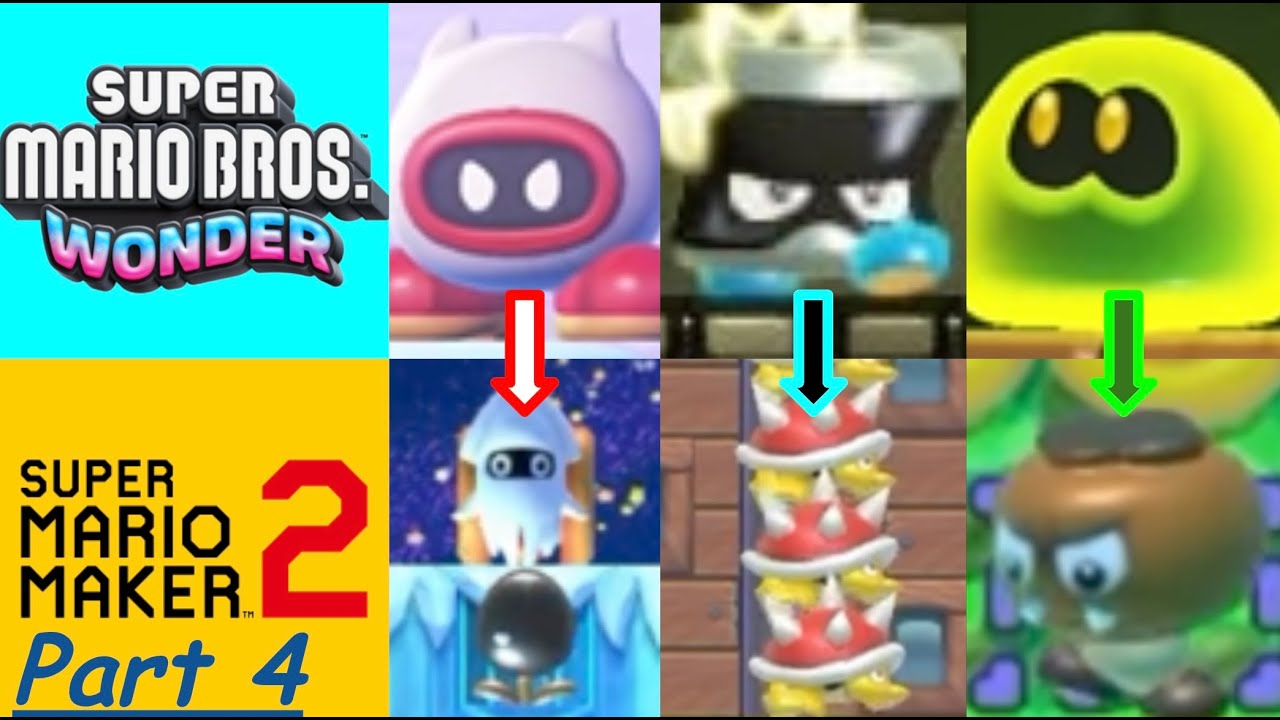 Recreating EVEN EVEN MORE Enemies from Mario Wonder into Mario Maker 2 ...