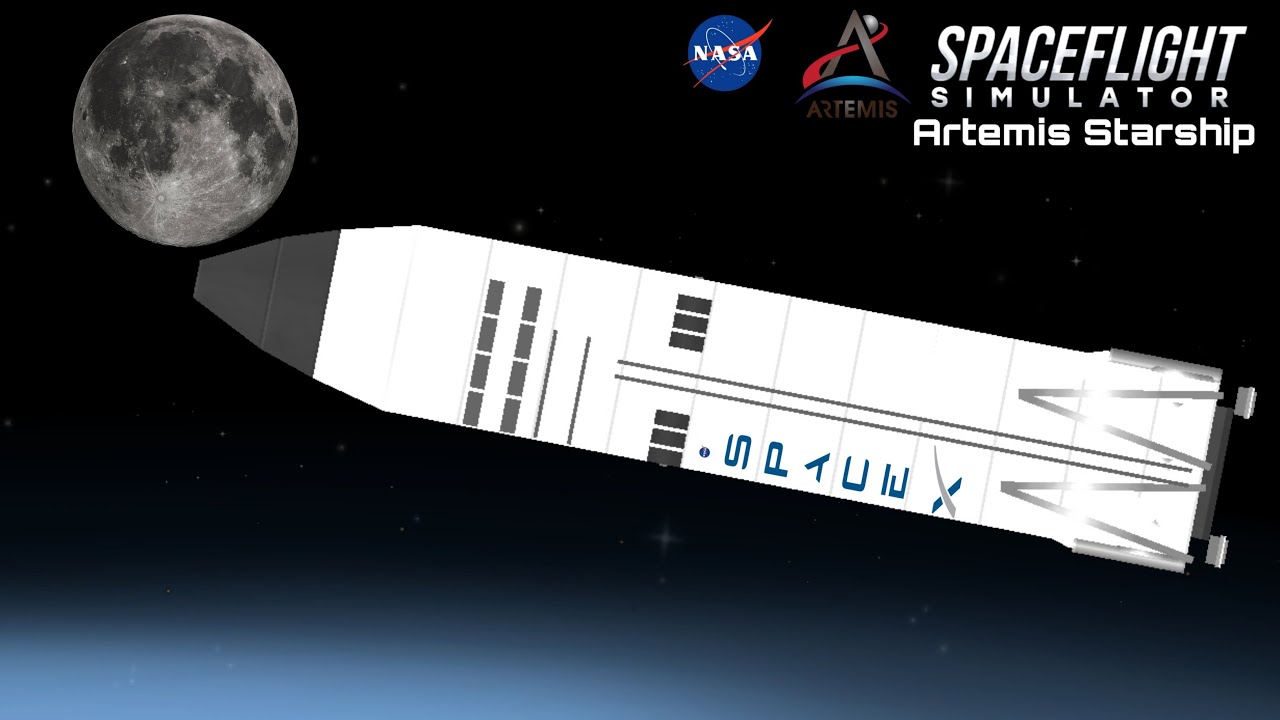 Artemis Starship Lunar Mission in Spaceflight Simulator || SFS 1.5 ...