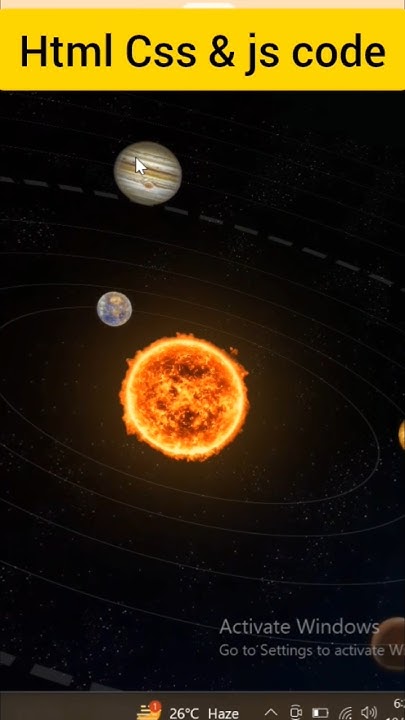 Css Solar System in html Css & jsanimation effect #coding #cssanimation #trending #shorts # ...
